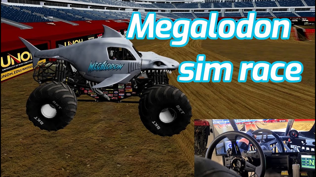 BeamNG.drive Monster jam megalodon sim racing - YouTube