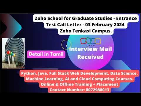Zoho School for Graduates Interview Process |Zoho Interview Mail ...