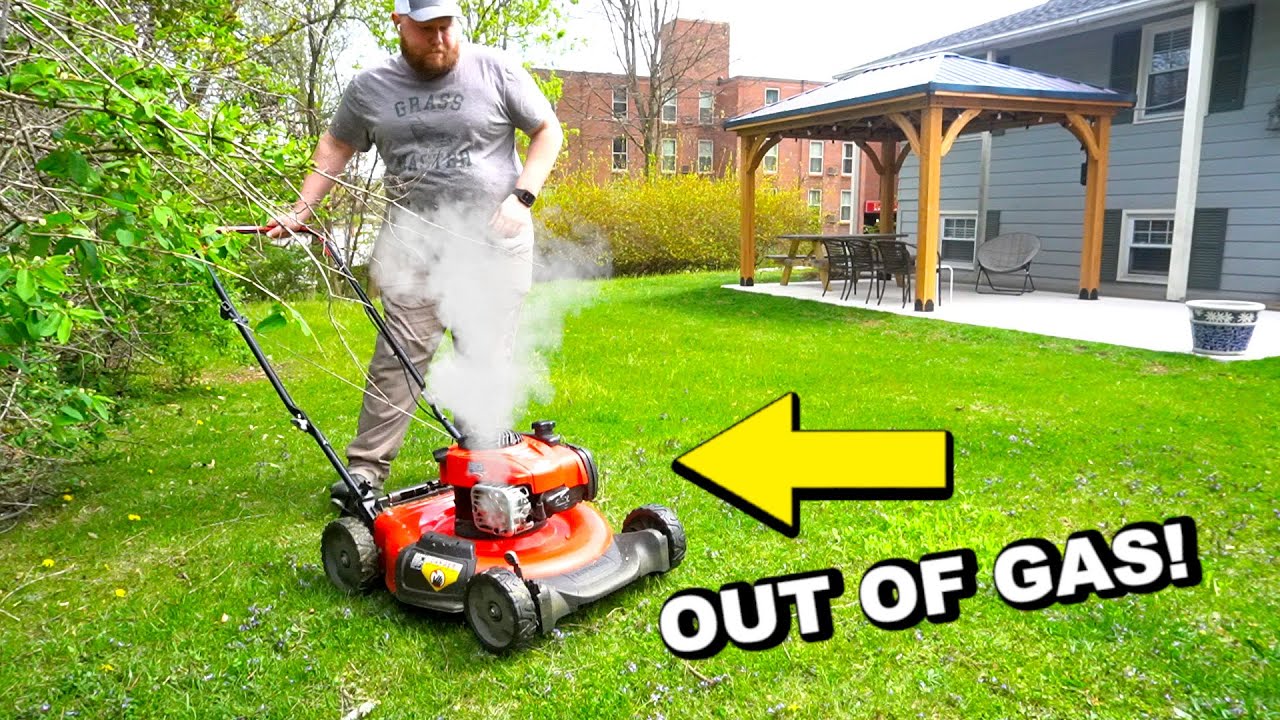 I Ran Out Of Gas Mowing The LAST Yard Of The Day | Weight Loss Vlog #4 ...