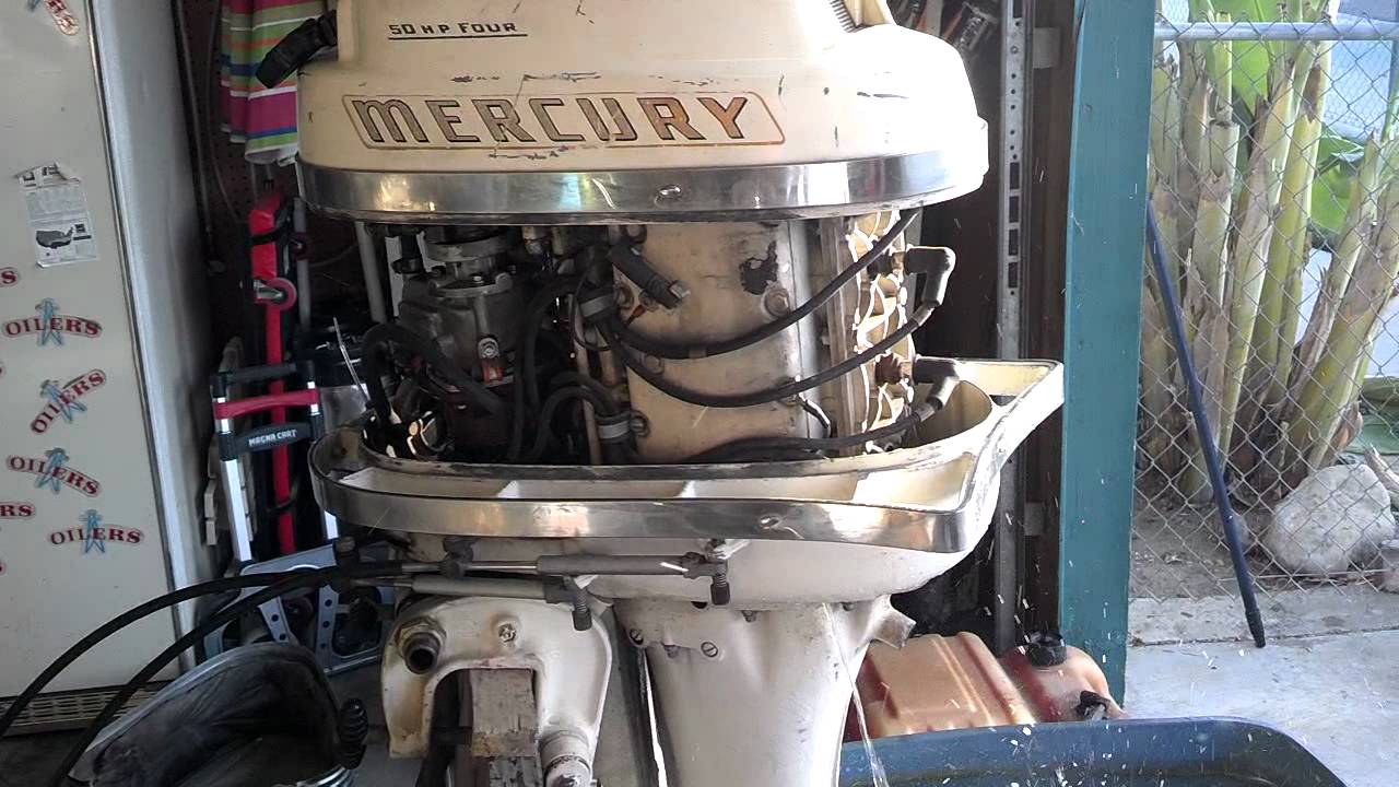 vintage mercury 50 horse outboard for sale - YouTube