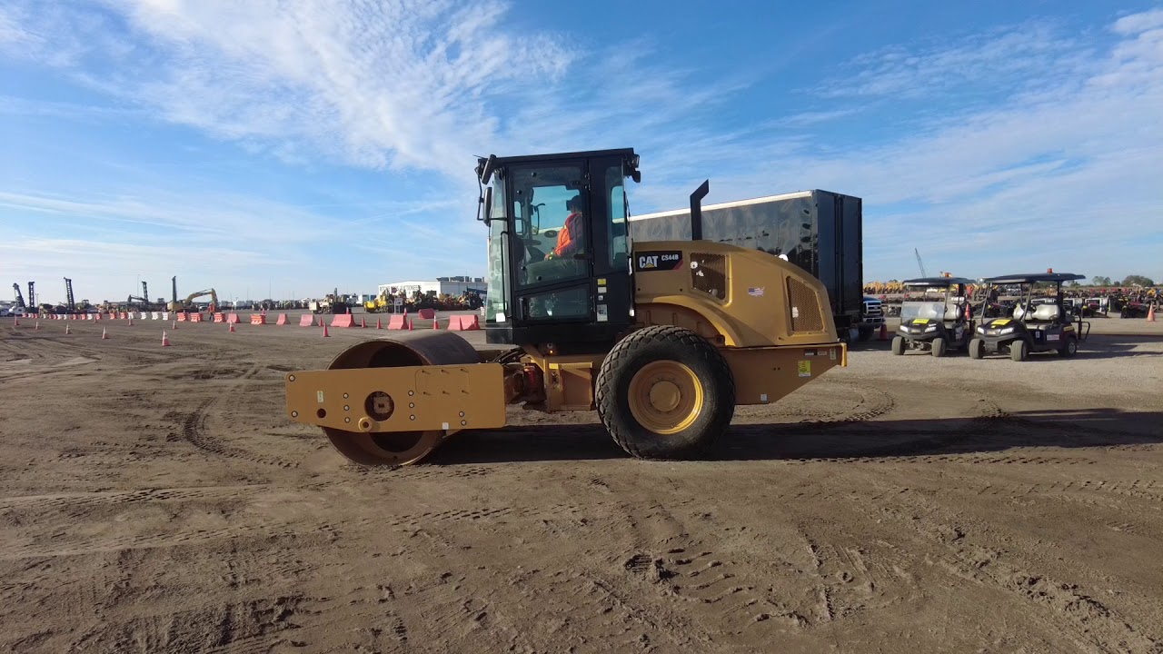 2019 Caterpillar CS44B Vibratory Roller M07 2 0284 - YouTube