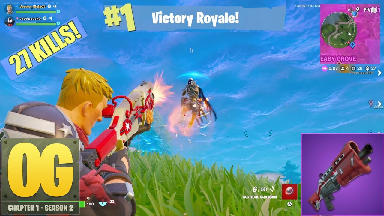 Fortnite OG Ch1 sn2 gameplay (purple tac)(high kills) - YouTube