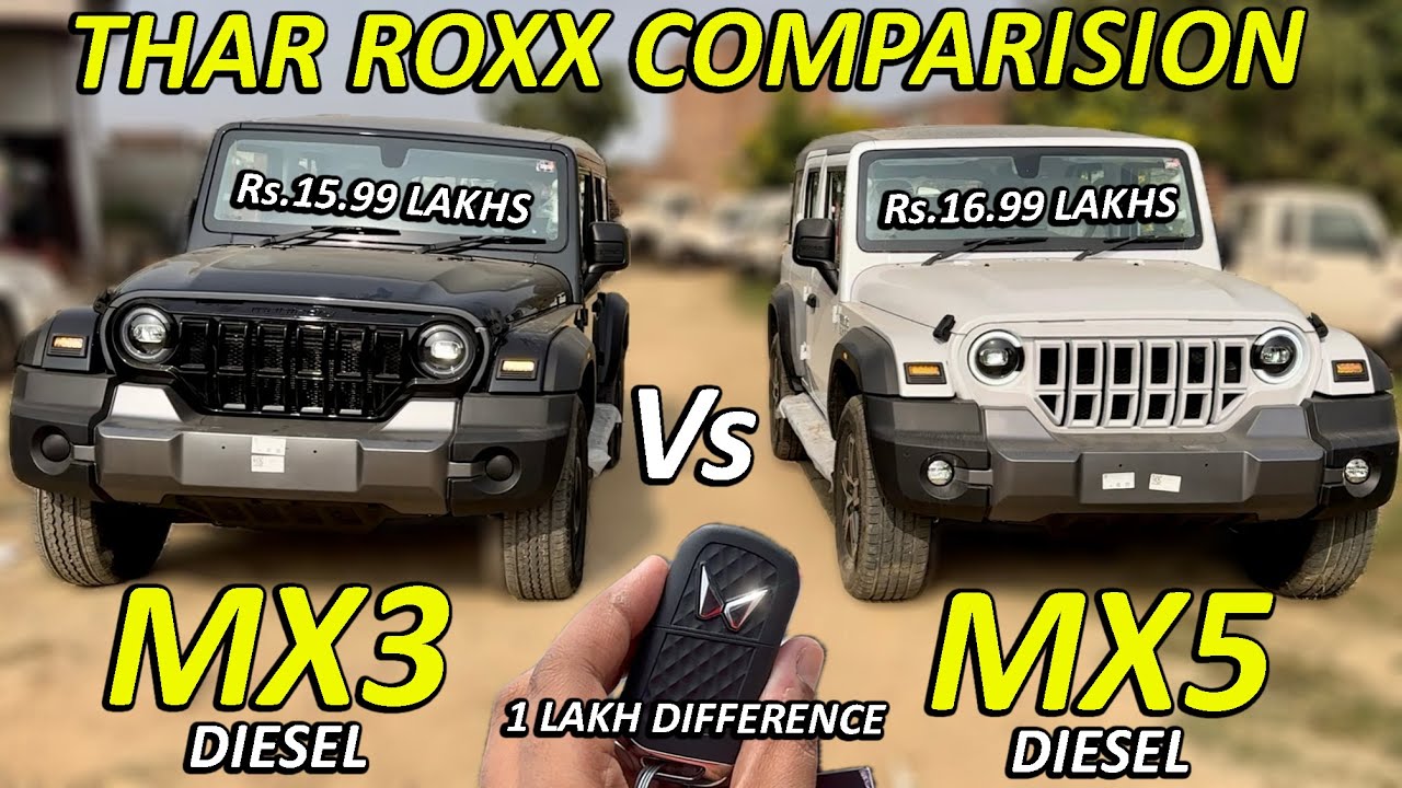 THAR ROXX MX3 VS MX5 | Rs.1,00,000 KA DIFFERENCE | WHICH IS BETTER ...