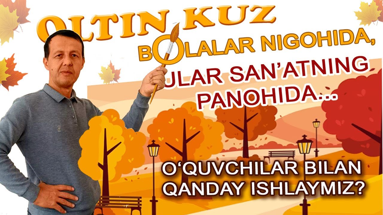 Oltin kuz rasmini chizish /3-sinf 13-mavzu oltin kuz/autumn scenery ...