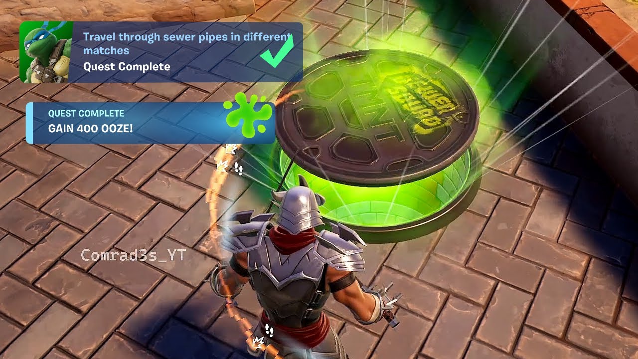 Travel through sewer pipes in different matches Fortnite - YouTube