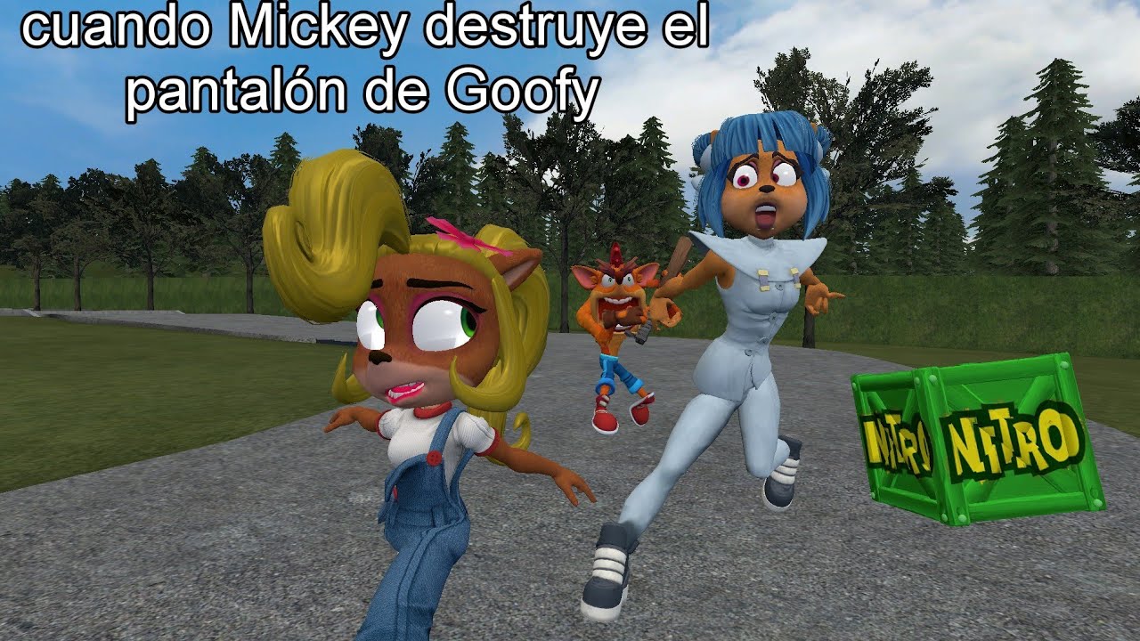 cuando Mickey destruye el pantalón de Goofy Gmod versión crash ...