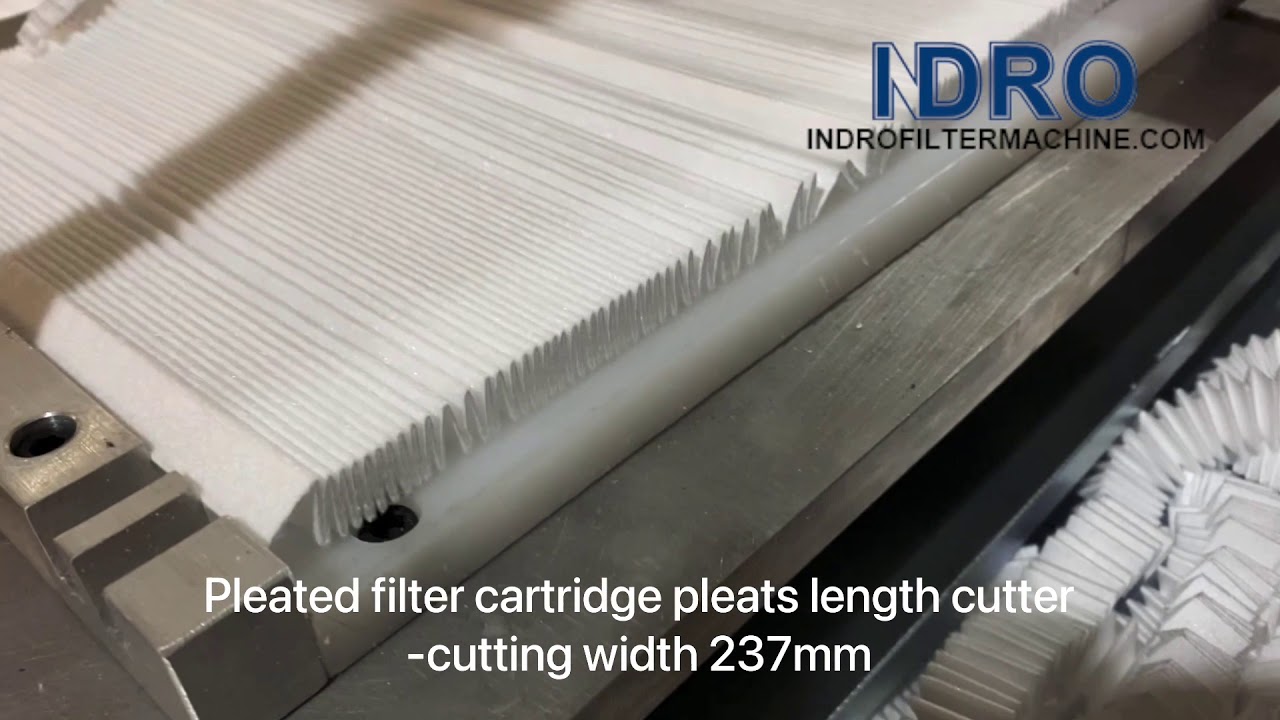 INDRO pleated filter cartridge pleats length cutter-cutting 237mm width ...