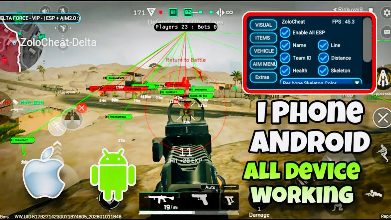 Free Delta Force Mobile Hack Cheat for iOS,Android no Root,No jailbreak ...