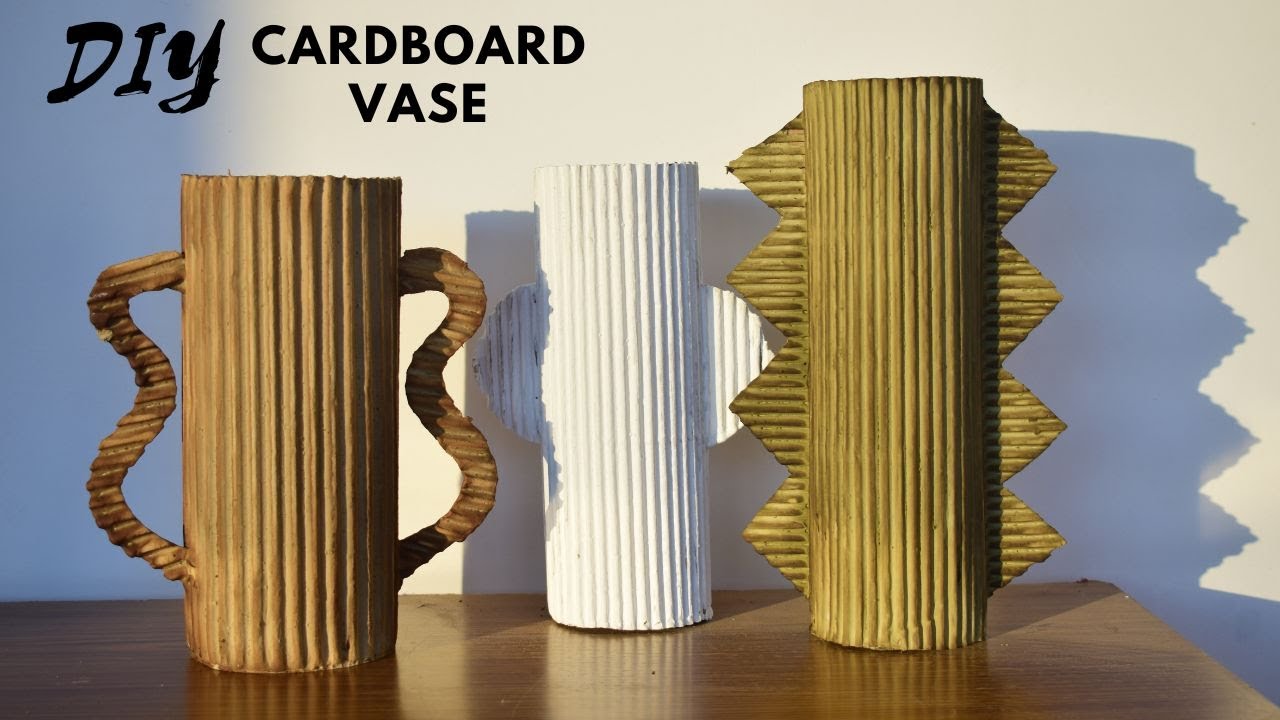CEREMIC VASE FROM CARDBOARD #craft #diy - YouTube