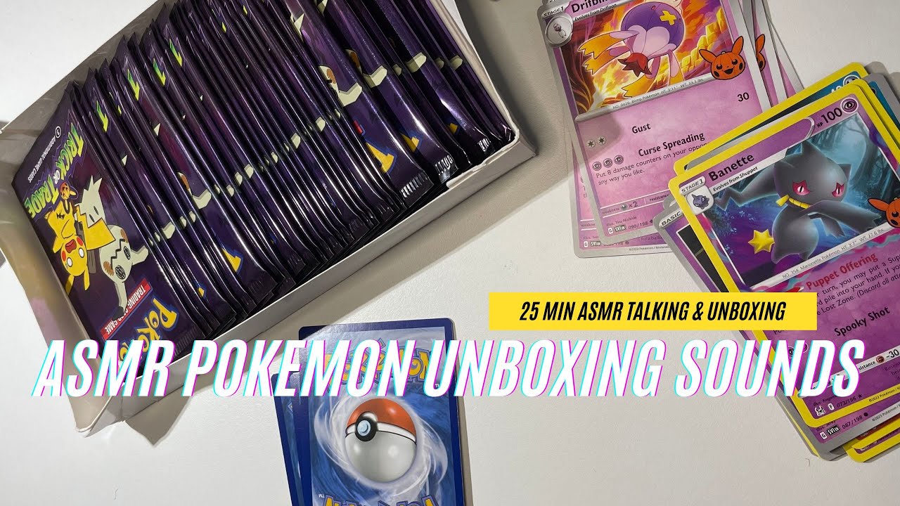 ASMR POKEMON UNBOXING AND TALKING SOUNDS - YouTube