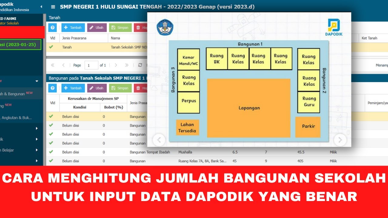 🔴CARA MENGHITUNG JUMLAH BANGUNAN SEKOLAH PADA SISTEM DAPODIK YANG BENAR ...