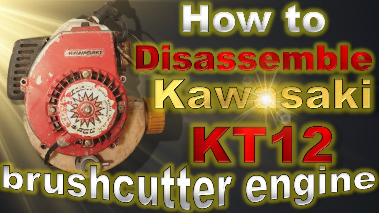 How to disassemble a Kawasaki KT12AD vintage brushcutter engine. - YouTube