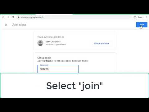 Google Classroom join with a classroom code - YouTube