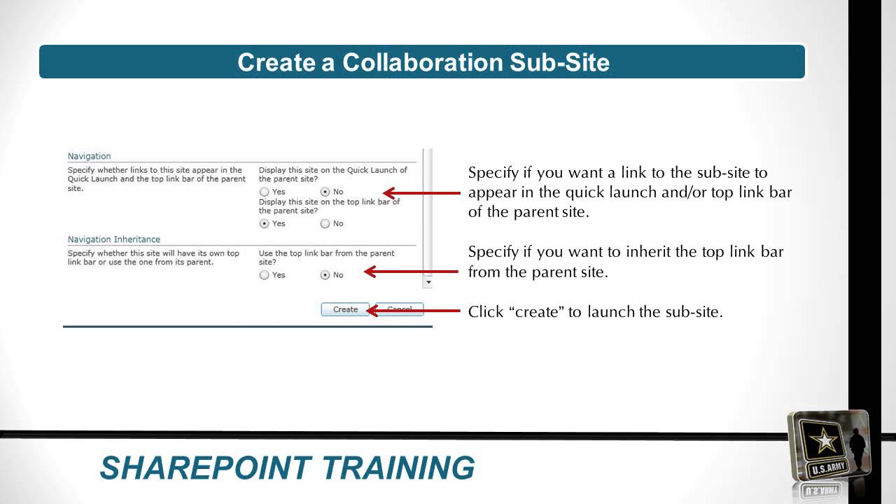 SharePoint Training Part 4 - Create and Modify Sub Sites - YouTube
