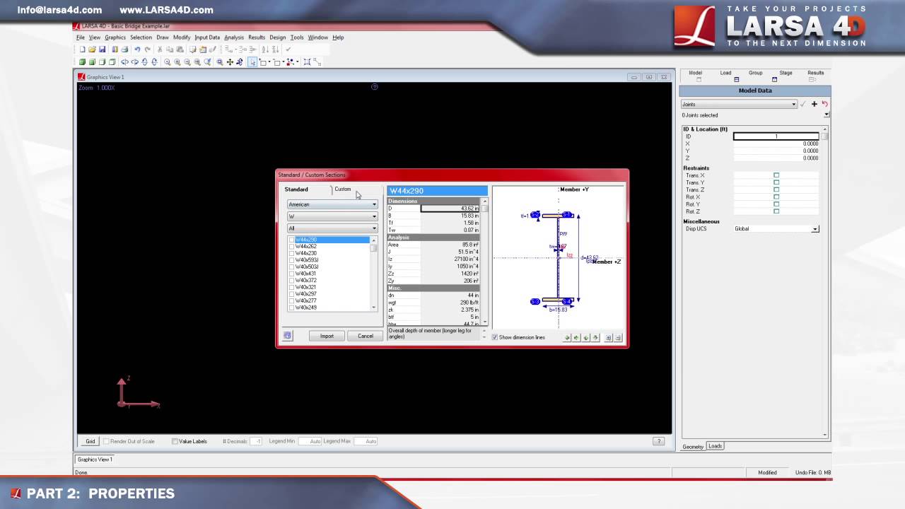 LARSA 4D Introductory Tutorial Part 2 - YouTube