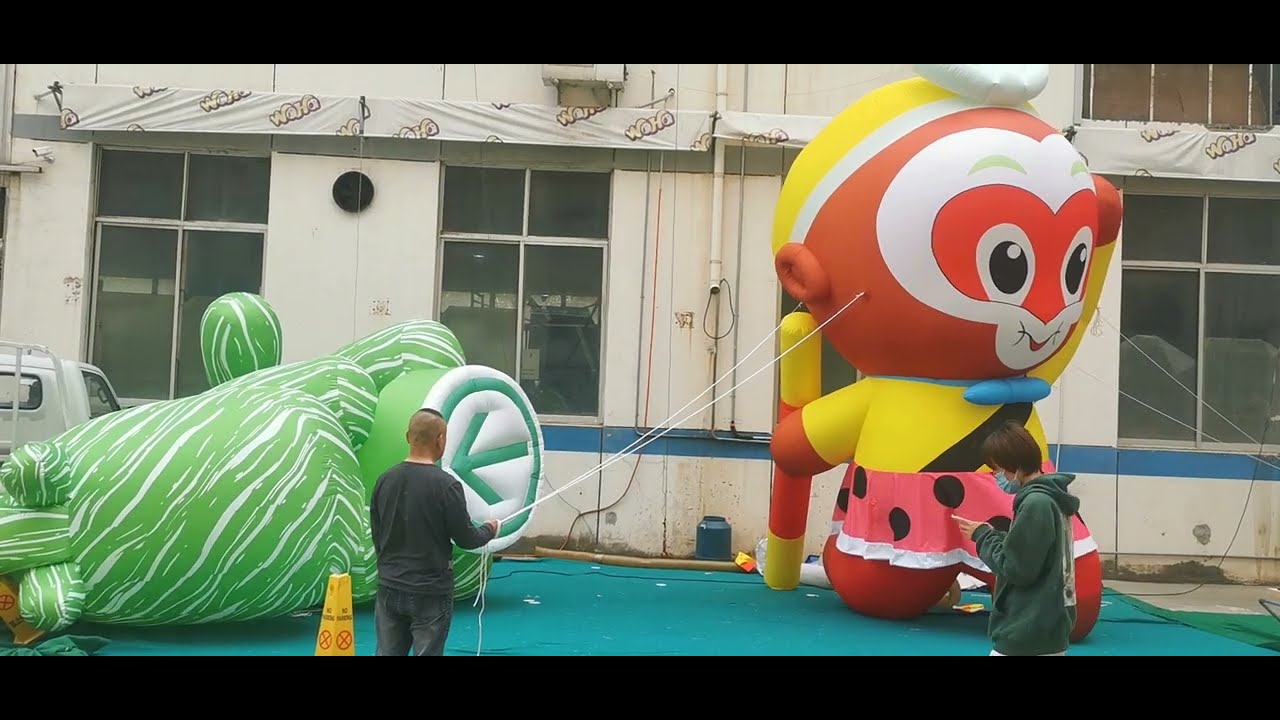 Inflatable Balloon Monkey King Mascot with Blower for 2023 #Stagedesign ...
