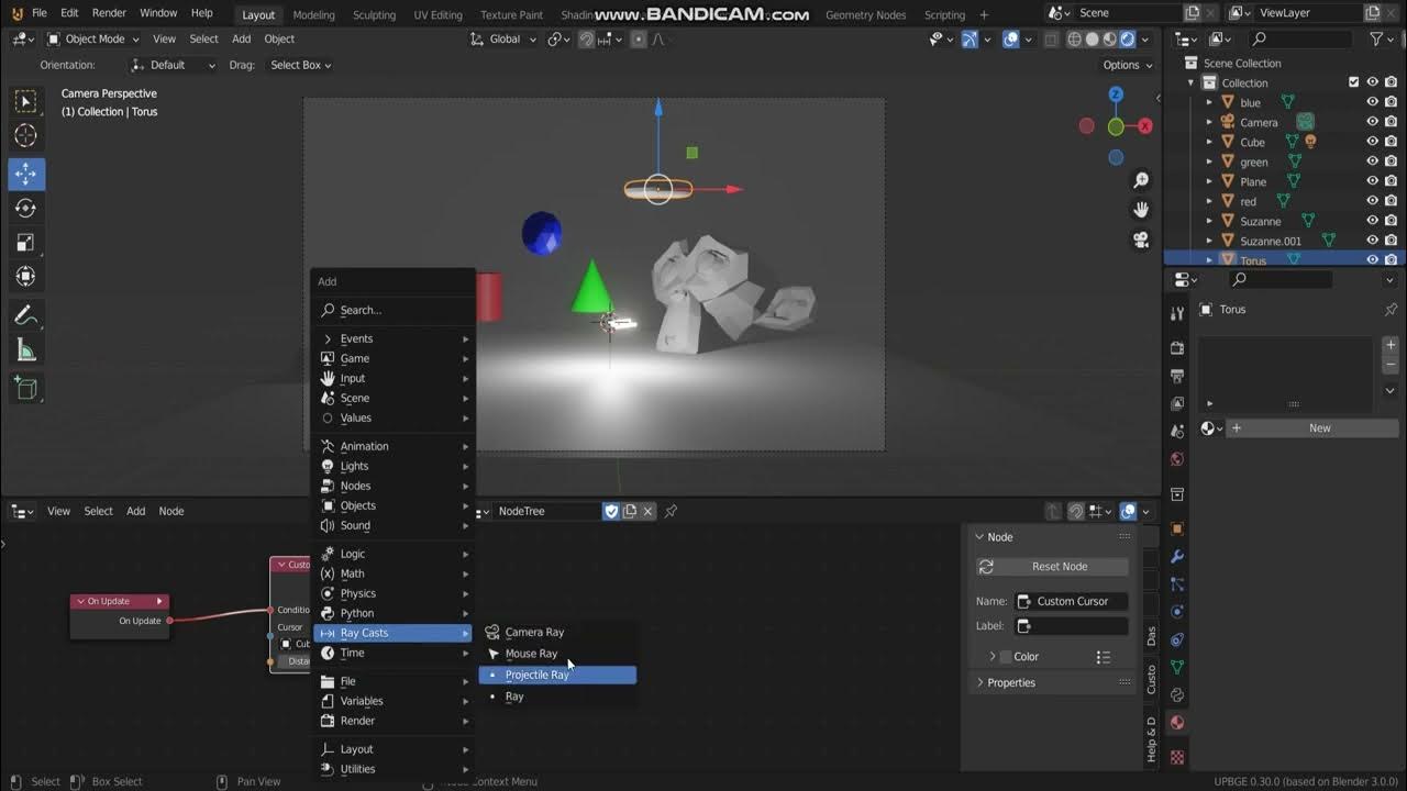 [UPBGE 3.0]Mouse Over (Node logic editor) - YouTube