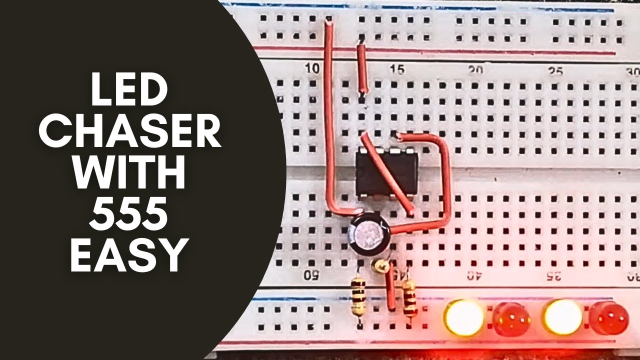 How to make a LED Chaser With 555 Timer IC - YouTube
