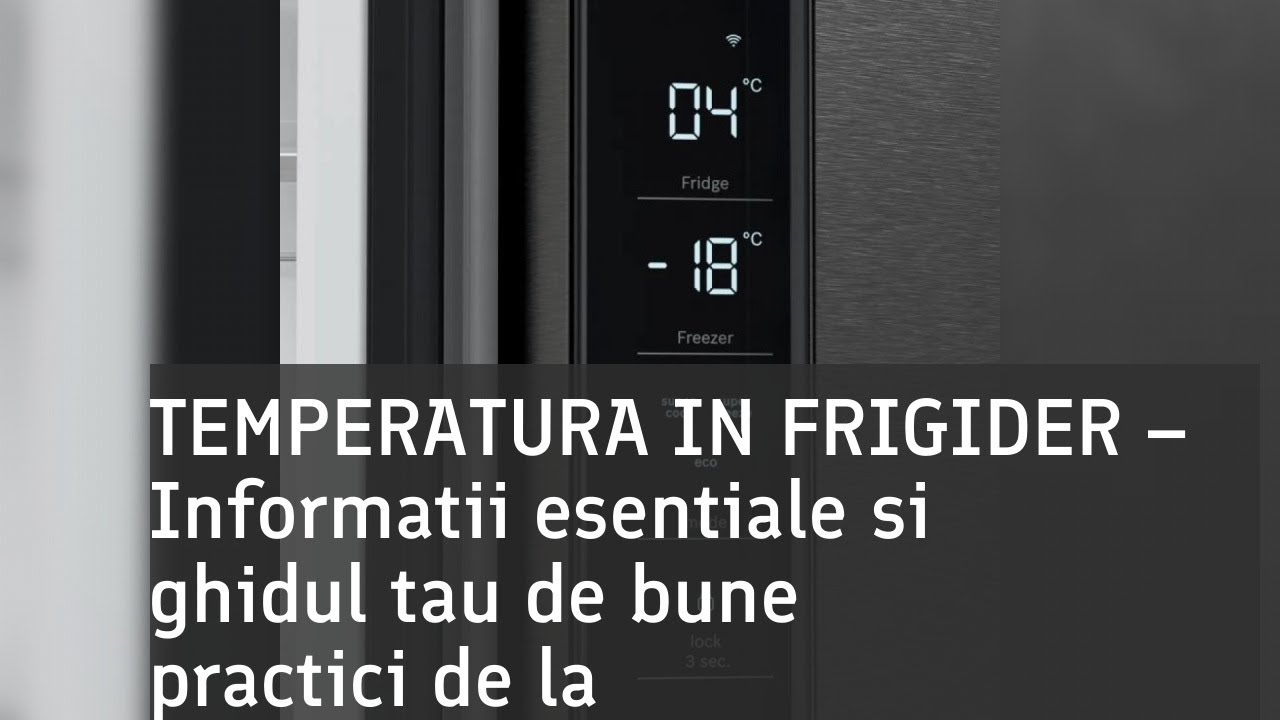 Temperatura Optima in Frigider: Setare, Reglare & Programare - YouTube
