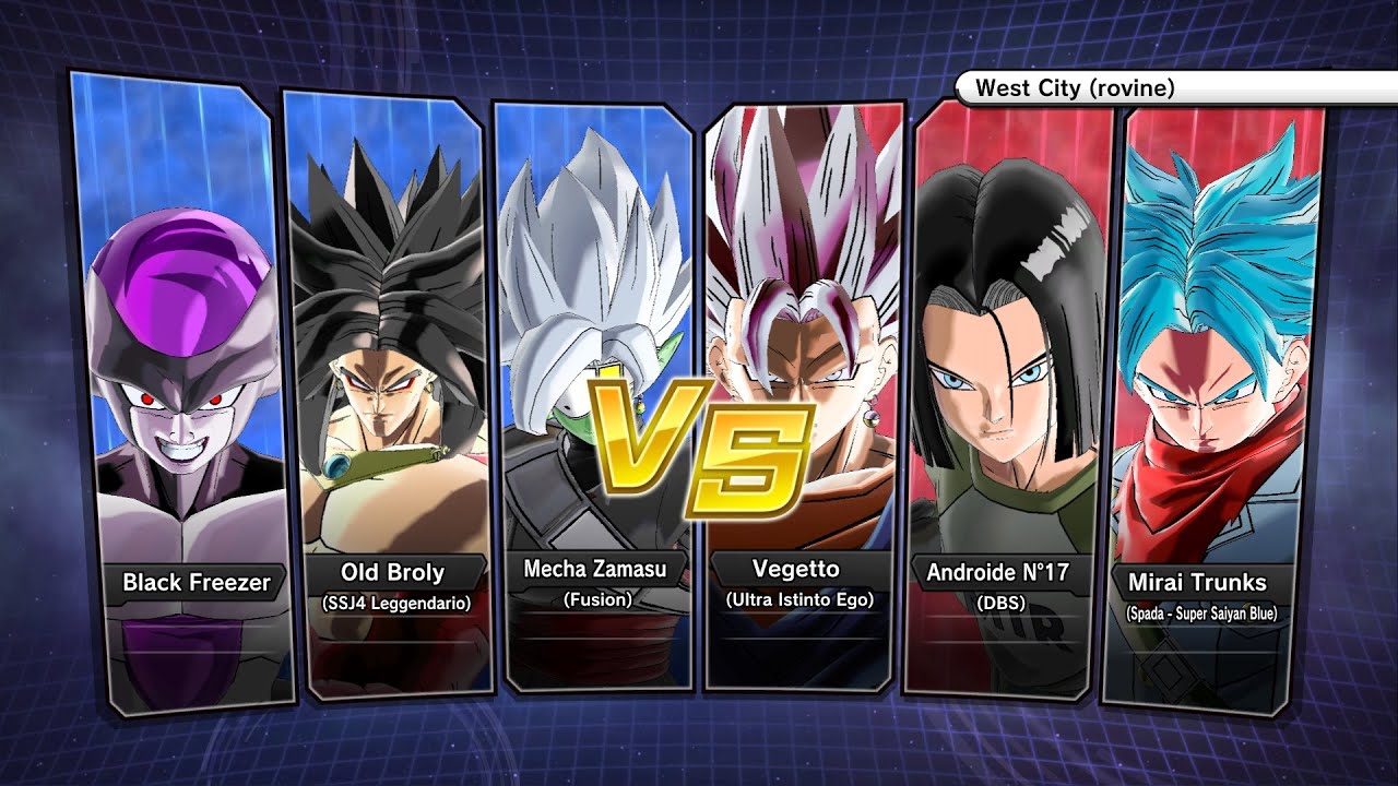 XV2 (PC): Mecha Zamasu Fuso/Old Broly LSSJ4/Black Freezer vs Vegetto ...
