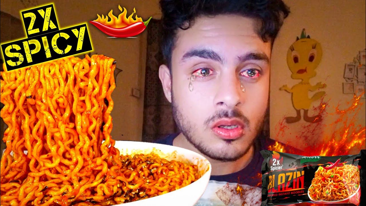 IMPOSSIBLE Hot & Spicy Noodles CHALLENGE - Knorr Blazin 2x Spicy ...