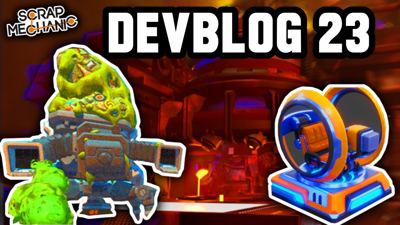 Trashbot Fight, Turret Seat & More! (Scrap Mechanic Devblog 23 Update ...