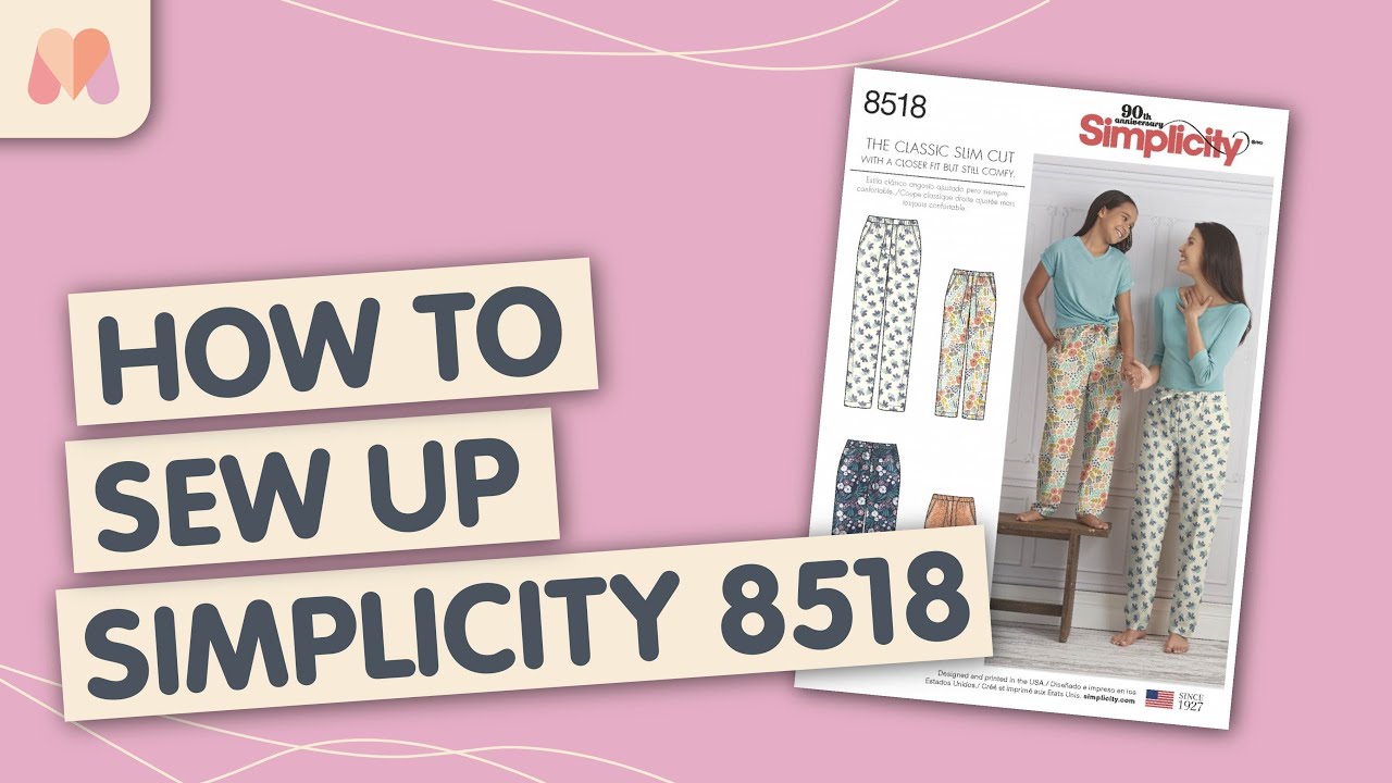 How to make Simplicity 8518 | Lounge Trousers Sew-along - YouTube