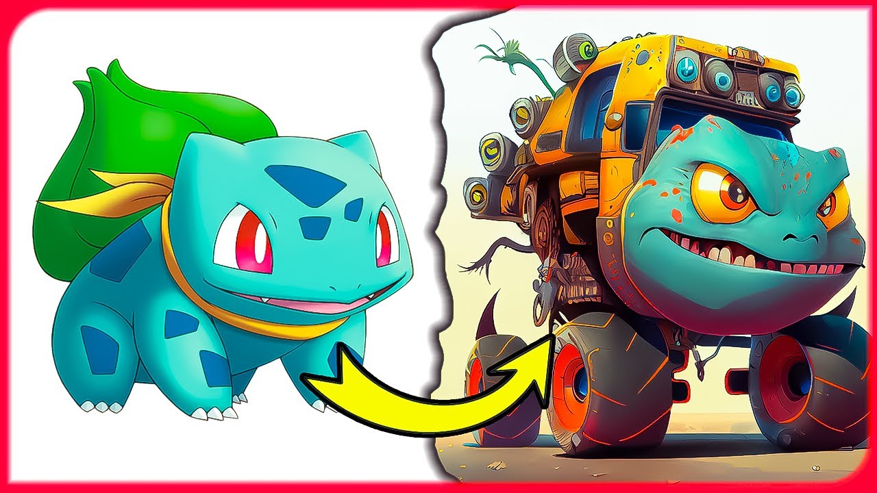 POKEMON characters as CARS 💥 All Characters vol1 - YouTube