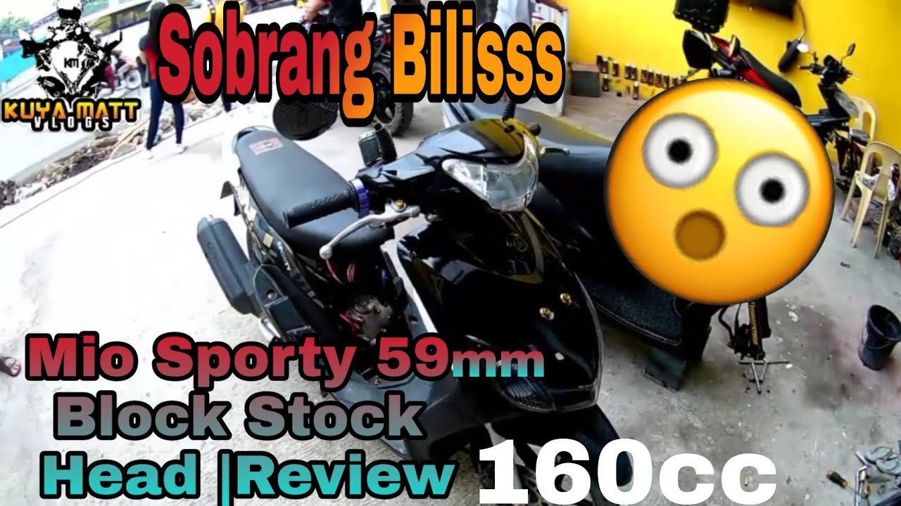 Mio Sporty 59mm Block Stock Head |Review Power Speed - YouTube