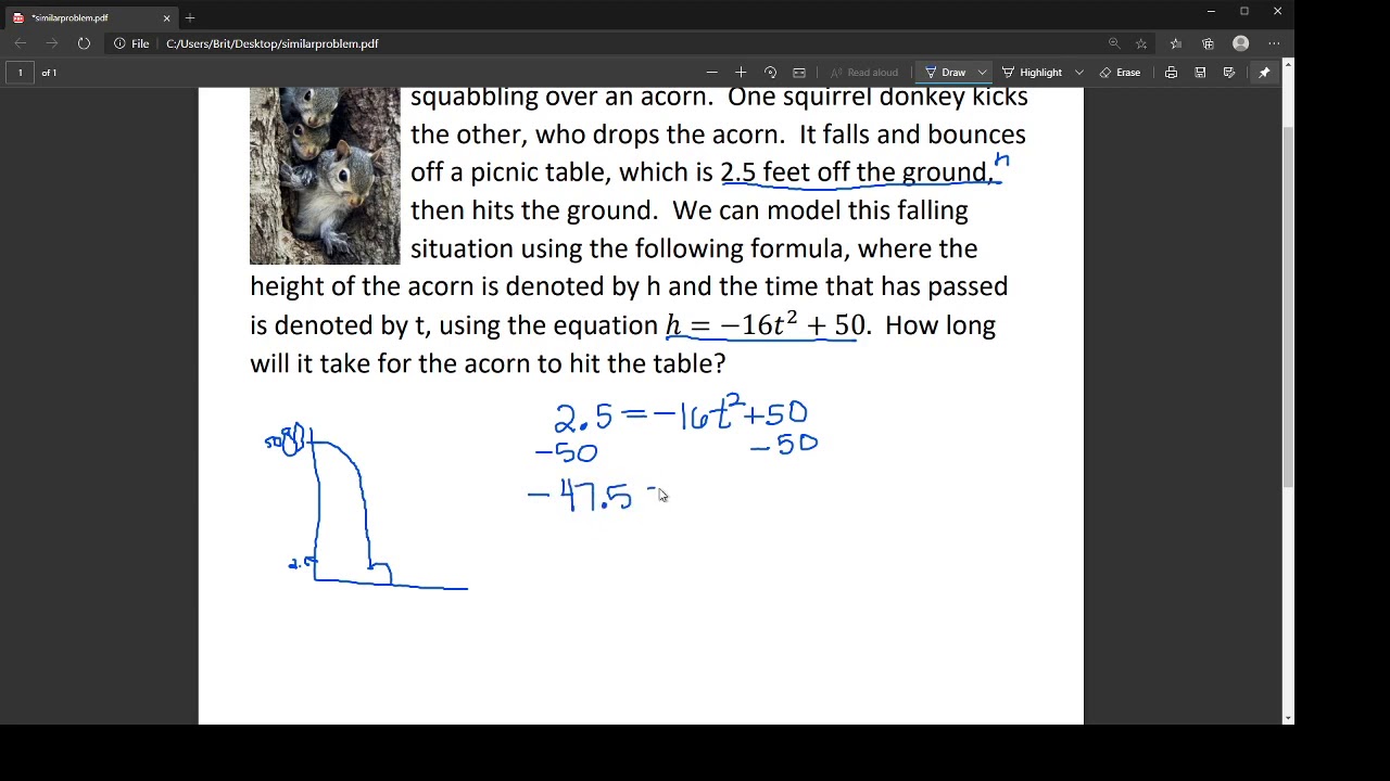 Modeling Falling Object Example - YouTube