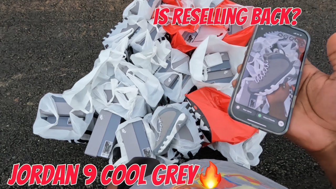 AIR JORDAN 9 RETRO COOL GREY RELEASE DAY 🔥🔥🔥🔥 - YouTube