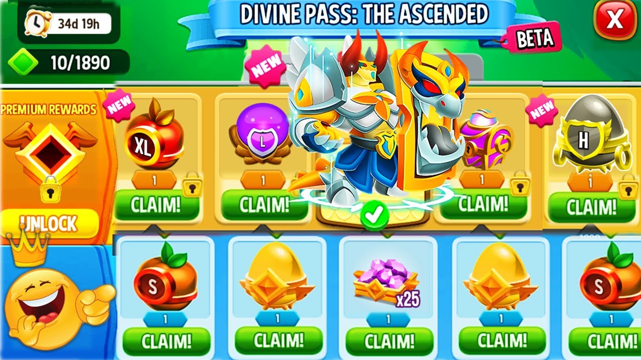 ALL FREE DIVINE PASS Rewards in Barriguard Dragon | FULL ULOCKED 2024 ...