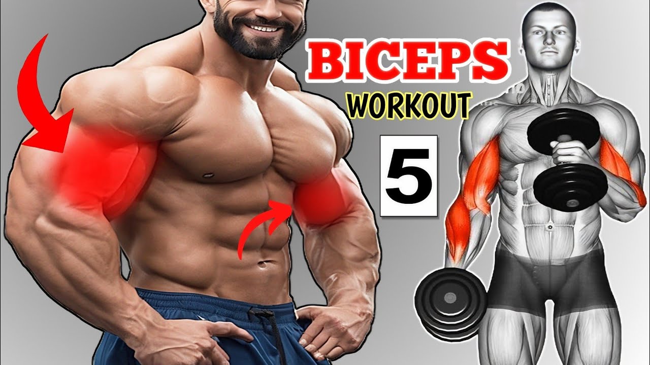 5 Best Bicep Tricep Muscle Workout With Dumbbells - Arm Workout - YouTube