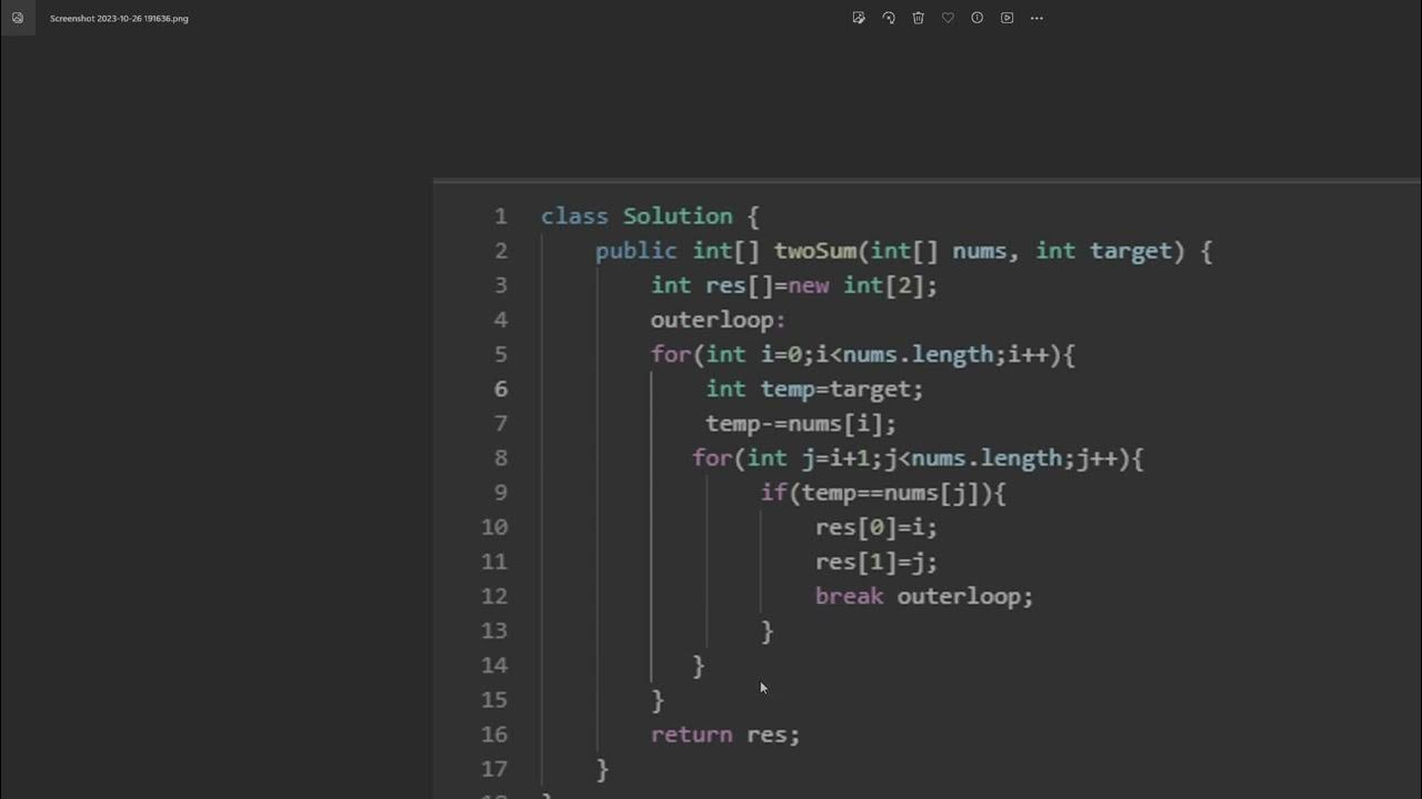 LEET CODE SOLUTIONS - Two Sum - YouTube