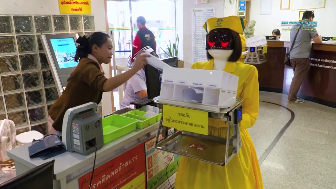 Thai hospital turns to china built robot nurses - YouTube