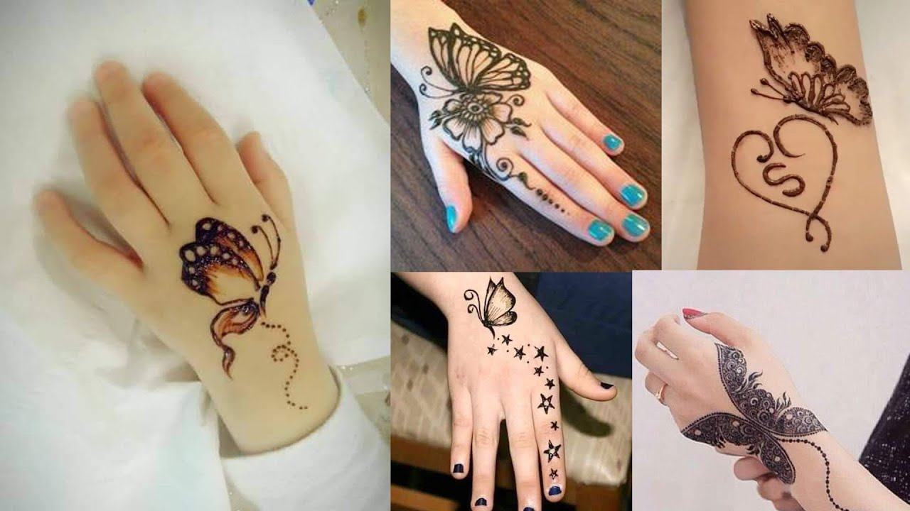 New tattoo mehndi design | Stylish butterfly mehndi design | Butterfly ...