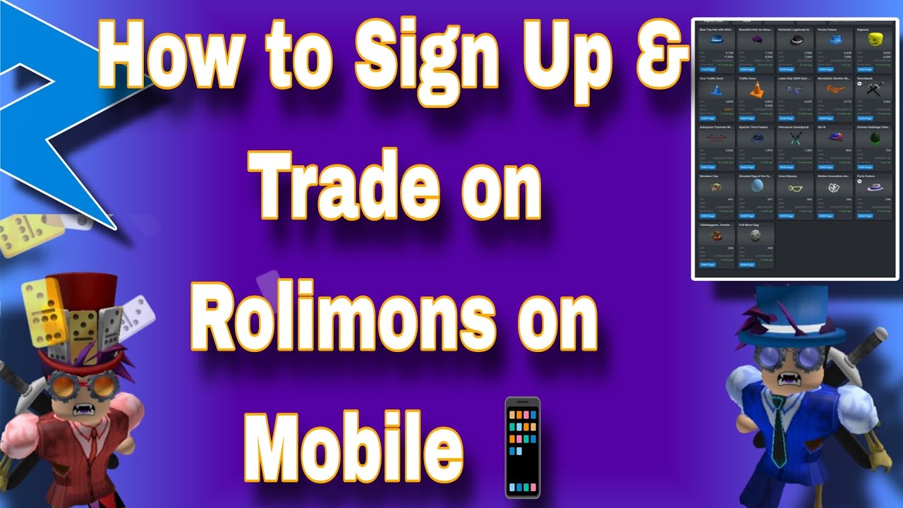 How to Sign Up & Trade on Rolimons on Mobile 📱- Easy Guide! - YouTube