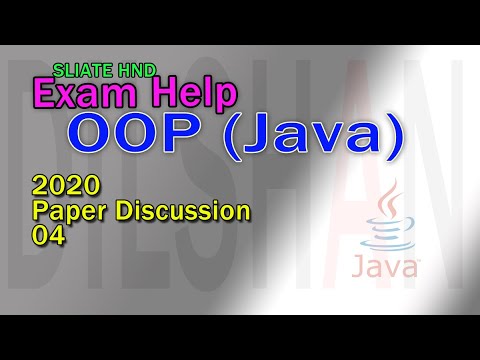 Object Oriented Programming | 2020 Paper Discussion | 04 | Java | HNDIT ...
