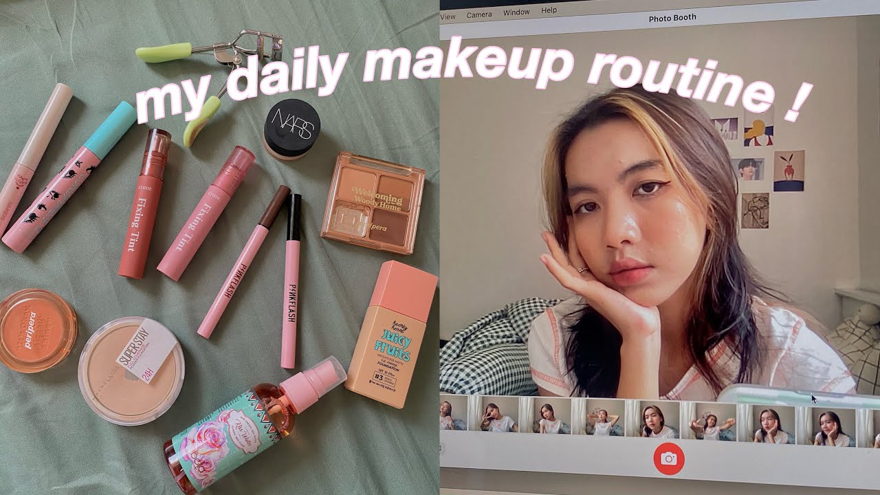 my everyday makeup routine🌈🍓 - YouTube