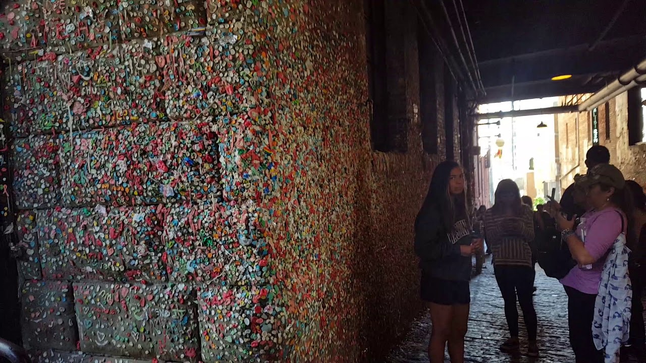 Seattle Washington Famous Gum Wall - YouTube