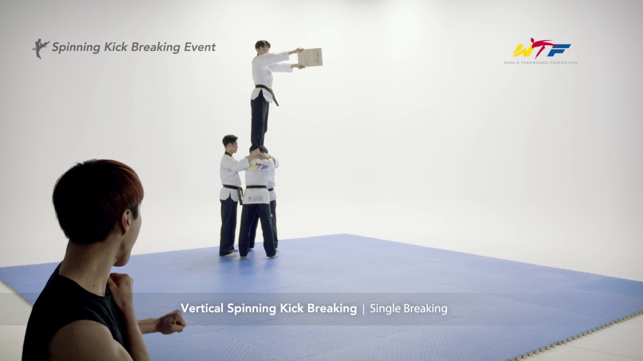 Vertical Spinning Kick Breaking - Single Breaking - YouTube