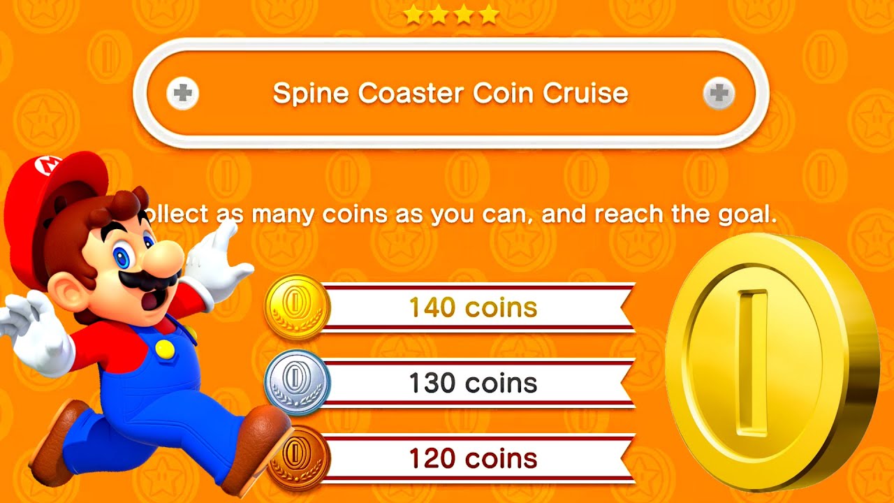 New Super Mario Bros. U Deluxe 🌼 Spine Coaster Coin Cruise 🌼 All ...