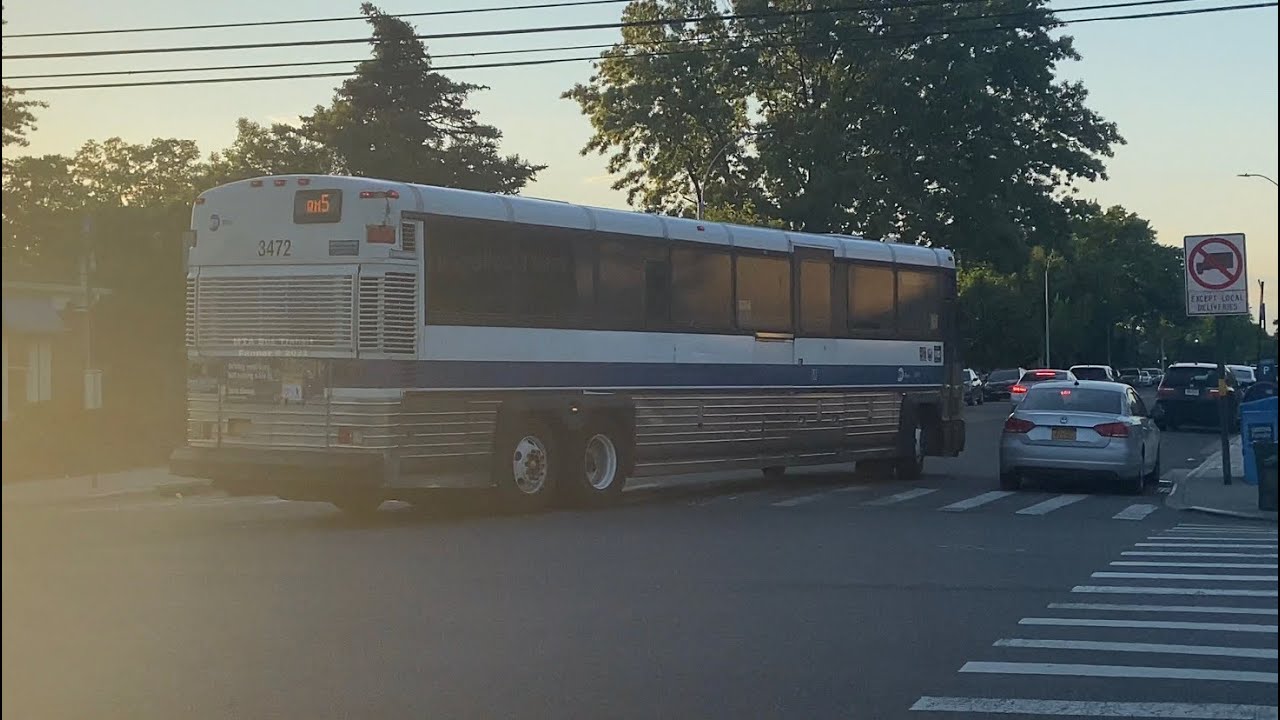 MTA Bus: 2007 MCI D4500CL 3472 QM5 - YouTube