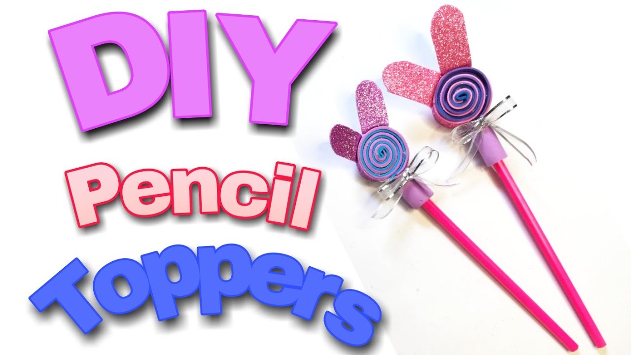 DIY pencil decor ideas | How to make easy pencil toppers @CutandDIY ...