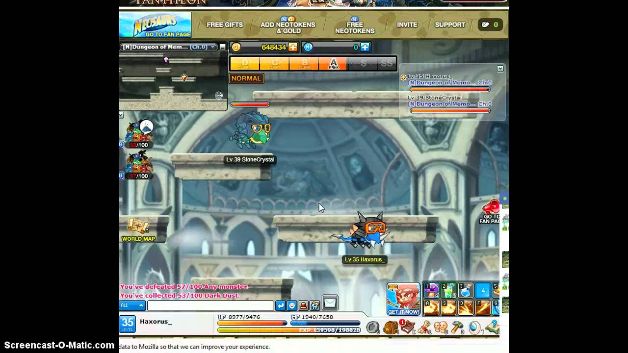 Neosaurs Dungeon Of Memories Normal Mode - YouTube