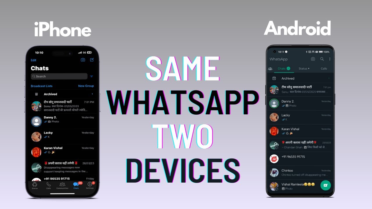 How to Use Same WhatsApp on iPhone and Android Same Time... - YouTube