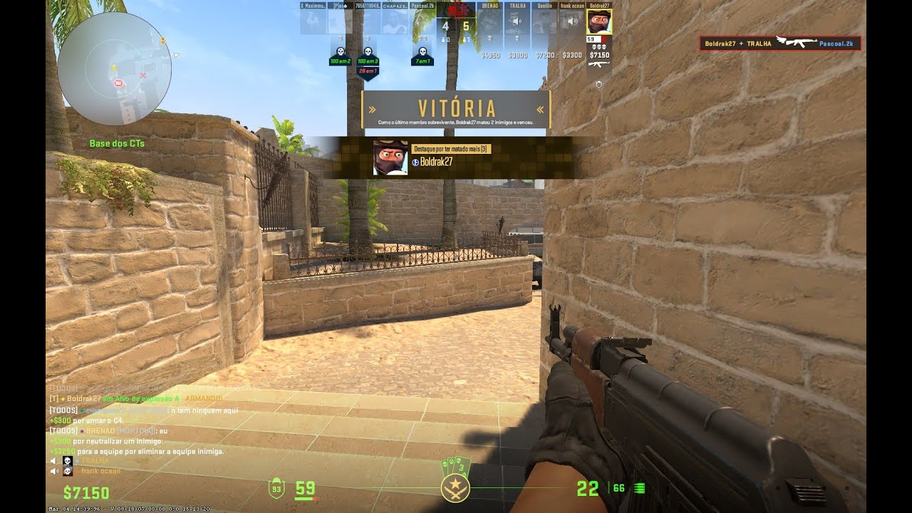 Mirage Rush A 3x1 finalizando com um flying kill no #clutchtime #cs2 # ...