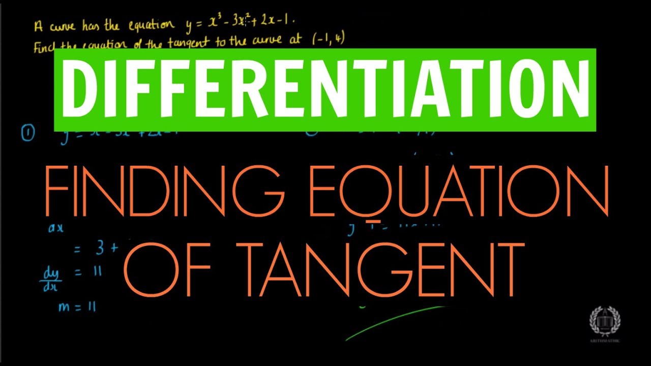 AS Level New (Pure Maths) | Equation of Tangent | Differentiation - YouTube