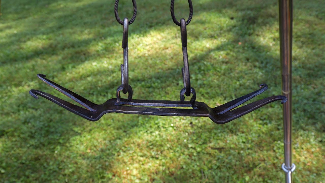 Forging A Skinning Gambrel - YouTube