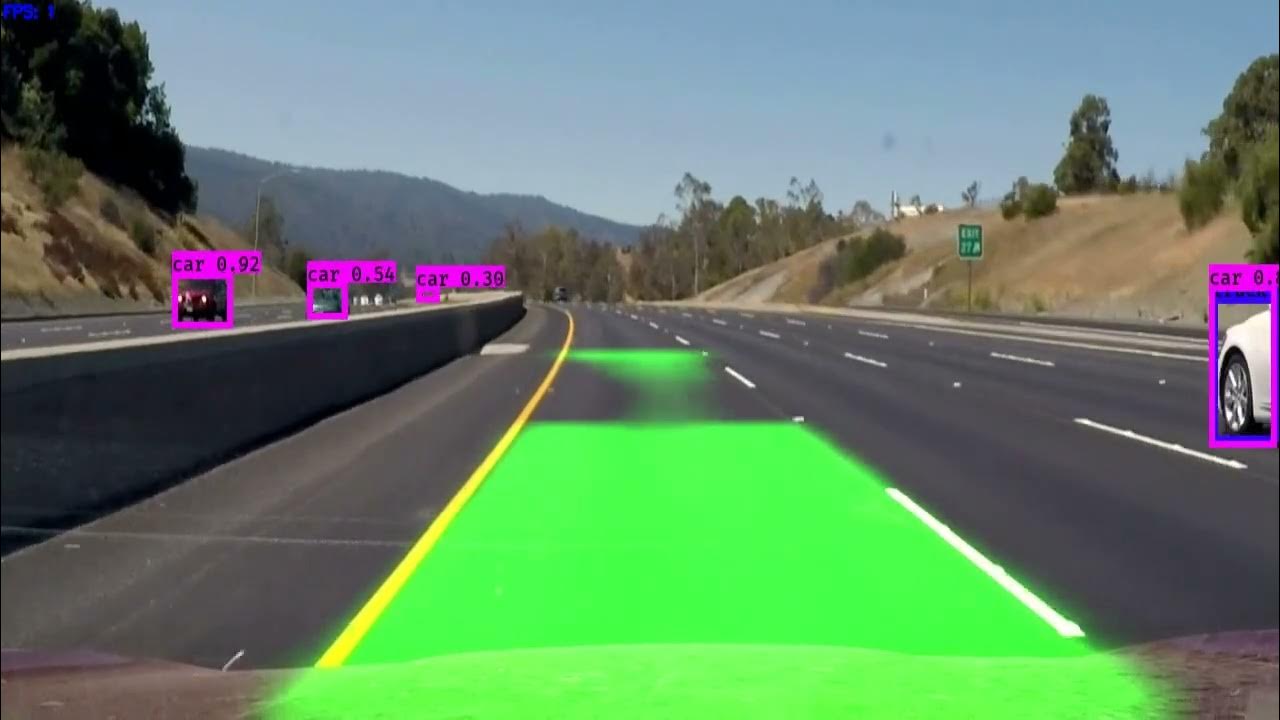 Yolov3 - Object-and-Lane-Detection - YouTube